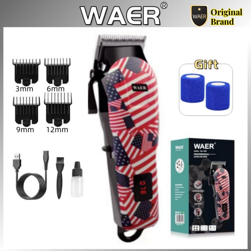 WAER Electric Hair Clipper for Man Cordless Hair Trimmer for Barber ...