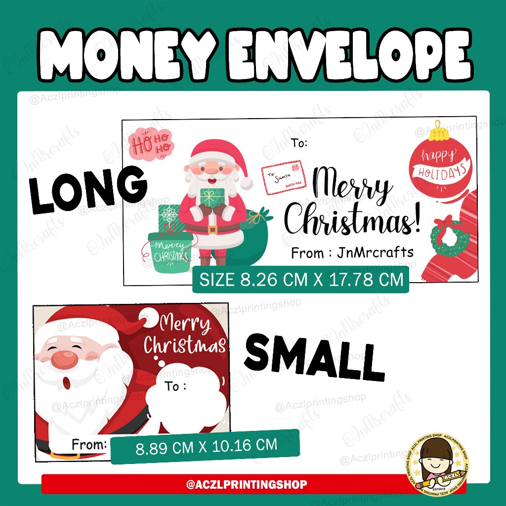 PERSONALIZED MONEY ENVELOPE ( LONG ) | Shopee Philippines