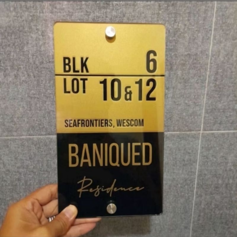 Home Address Plate House Address Plate House Number Plate Block and Lot ...