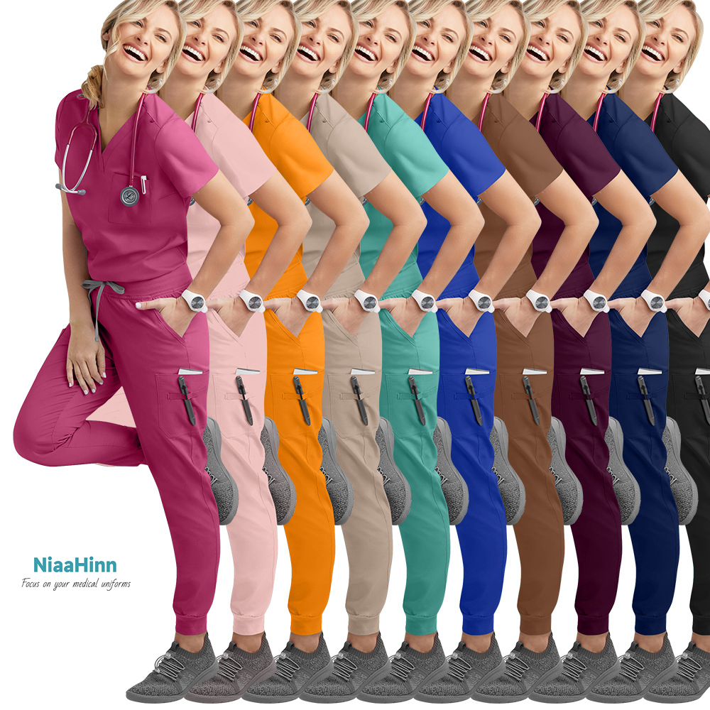 NiaaHinn Surgical Uniforms Woman Scrub Set Medical Nurse Beauty Salon ...
