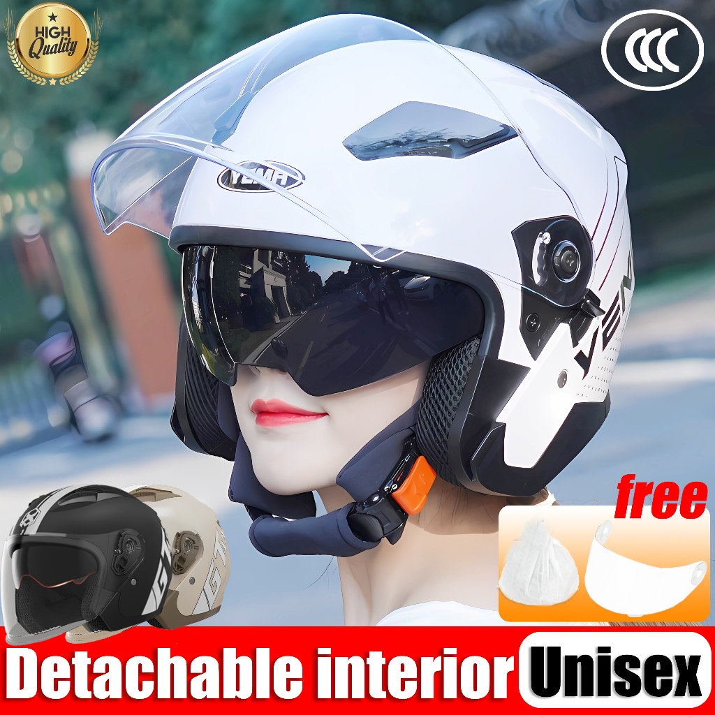 With ICC Sticker Motorcycle Half Face Helmet Helmet Full Face For Men ...