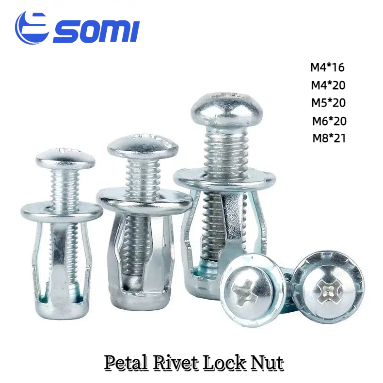 5pcs/10pcs Petal Rivet Lock Nuts with Screw for Car License Fixed Plate ...
