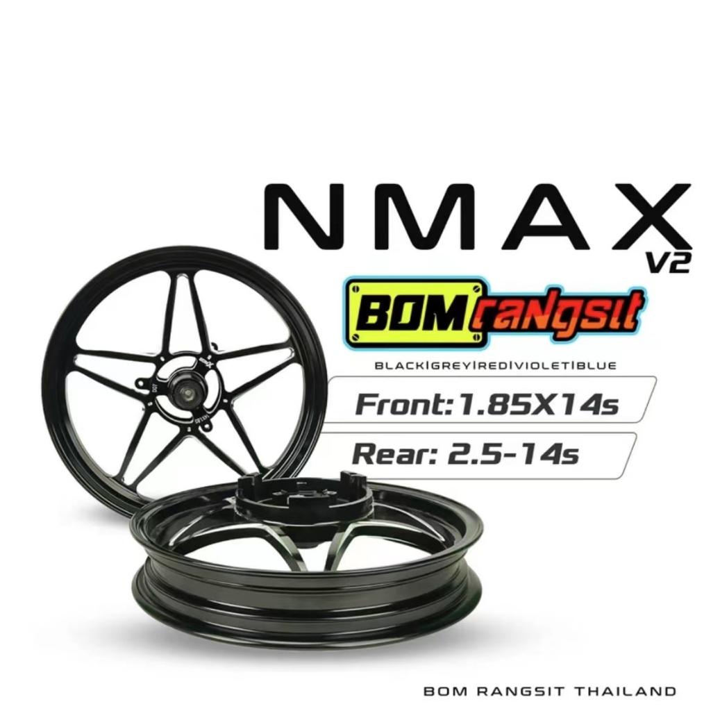 BOM RANGSIT MAGS CNC NMAX V2 2020 STAR x14-5 SPOKES MOTORCYCLE PARTS ...