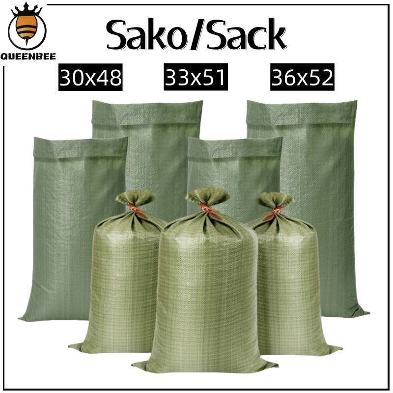 GREEN SAKO (bago) brand new sack 30x48/33X51/36X52cm sacks (10-15kilo ...