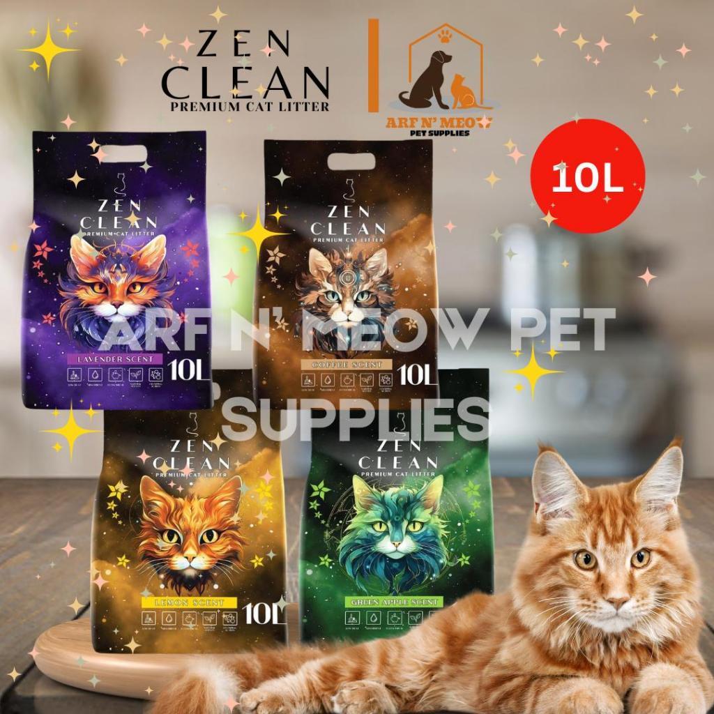 Fast Clumping Absorbant Cats Kittens All Stages 10L Zen Clean Cat ...