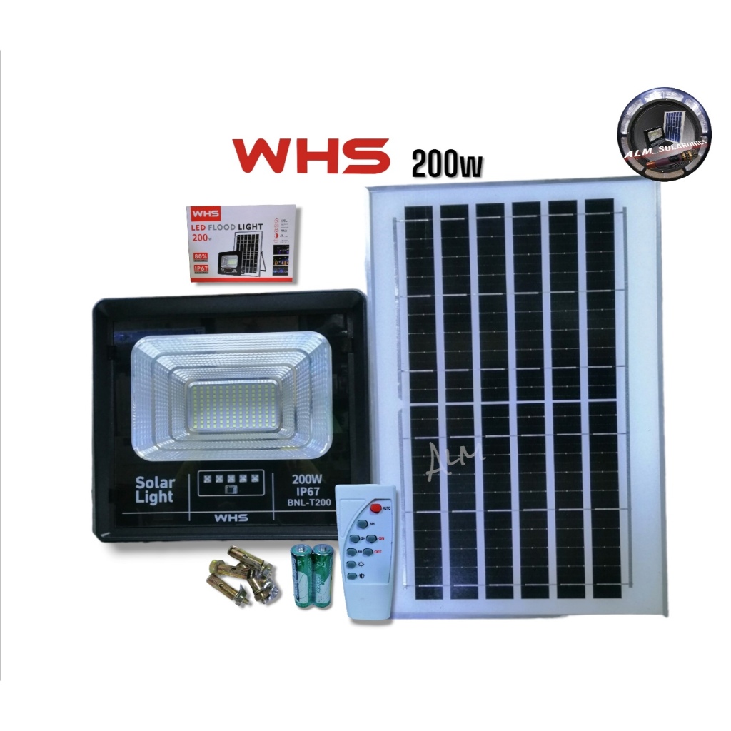 WHS LED FLOOD LIGHT BNL T-200W SOLAR LIGHT INDOOR USE OR OUTDOOR USE ...