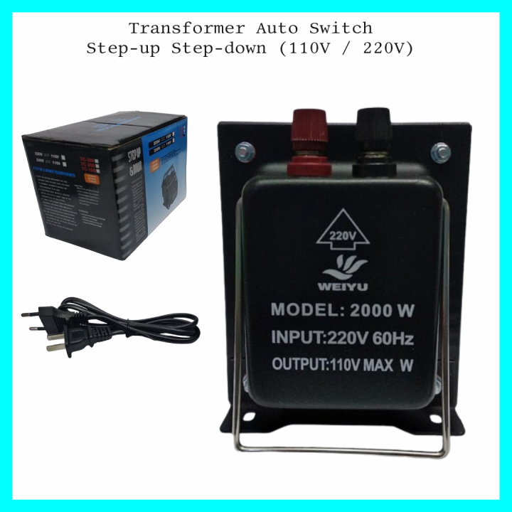 2000W TRANSFORMER AUTO SWITCH STEP -UP -DOWN 110V /220V | Shopee ...