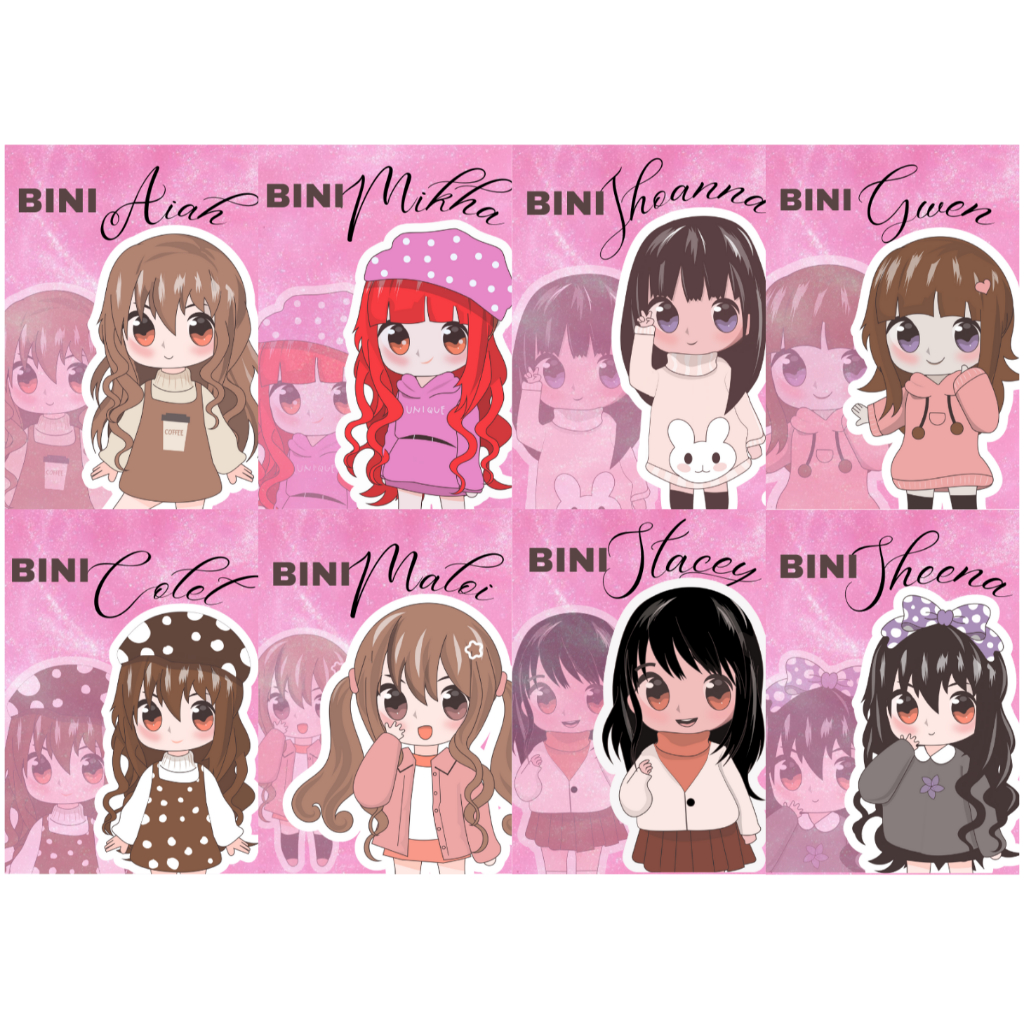 BINI cute Acrylic Keychain (BACK TO Back) | Shopee Philippines