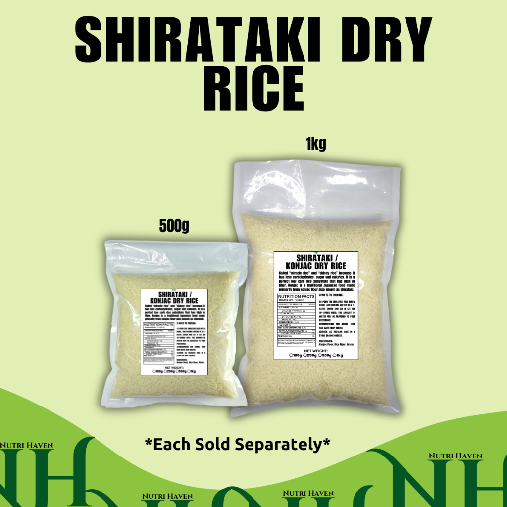 SHIRATAKI DRY RICE / DRIED SHIRATAKI RICE bulk 500g and 1kg Konjac ...