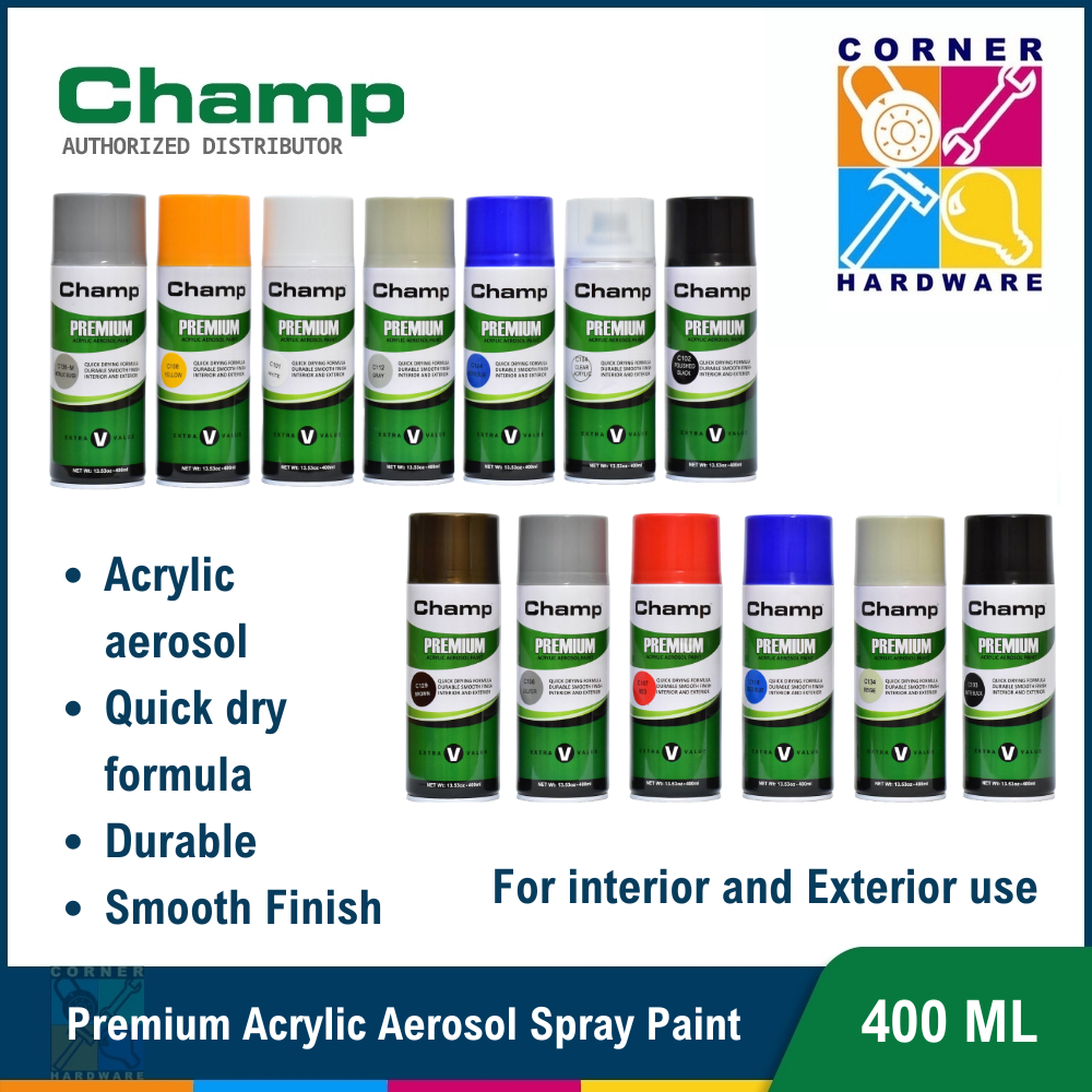 CHAMP Premium Acrylic Aerosol Spray Paint | Shopee Philippines