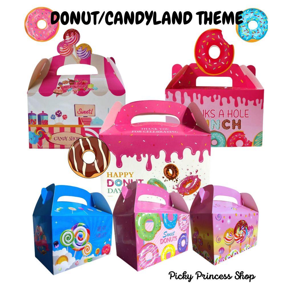12pcs candyland donut lootbox theme birthday wedding baby shower ...
