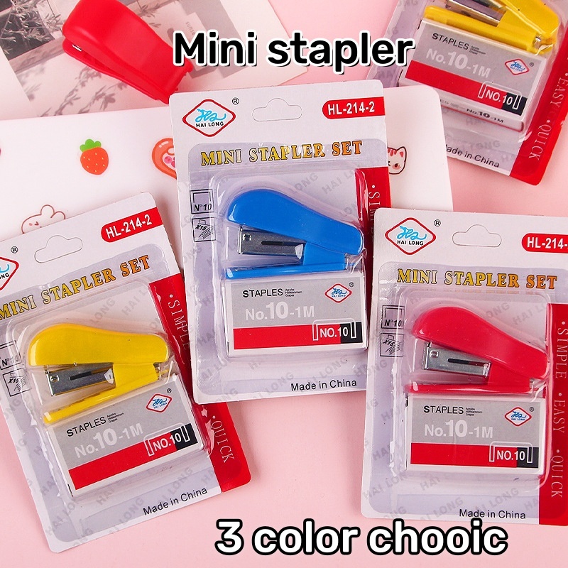 Mini Cute Stapler Portable Stapler Set with stapler Convenient Stapler ...