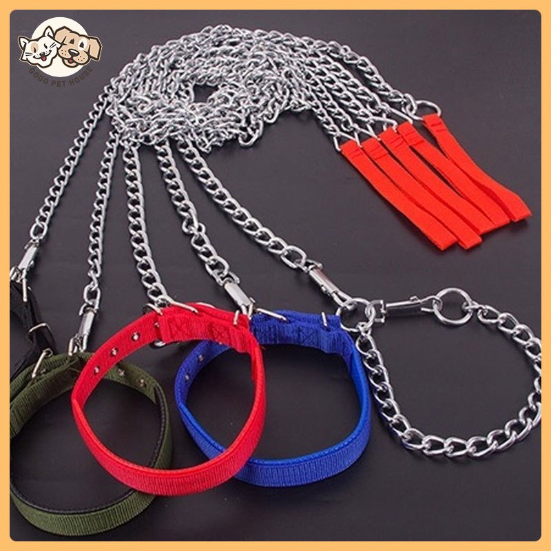 1.6M Stainless Steel Dog Chain & Collars dog leash big dog chain dog ...