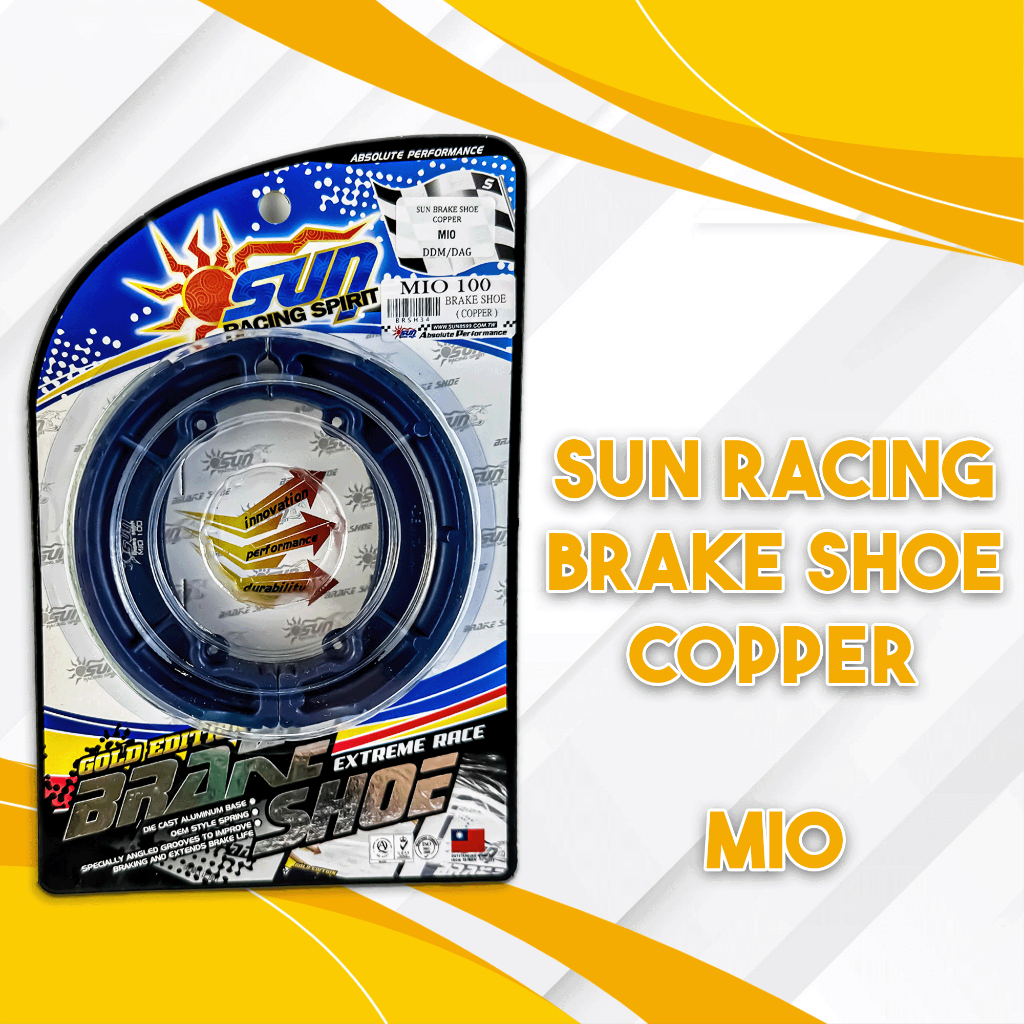 SUN RACING BRAKE SHOE COPPER | Shopee Philippines