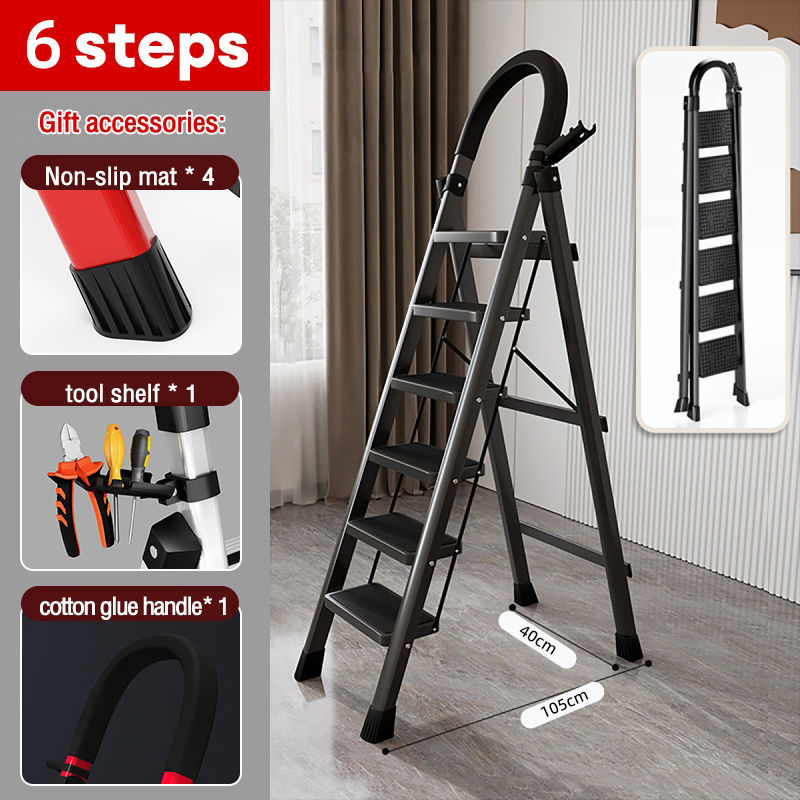 3/4/5/6 Step Ladder Foldable Aluminumtelescopic ladder hagdanan ...