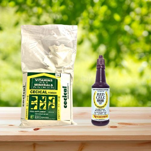 [GEO AGRIVET] CECICAL POWDER 1KG + RED CELL 100ML FOR GAMEFOWL, FARM ...