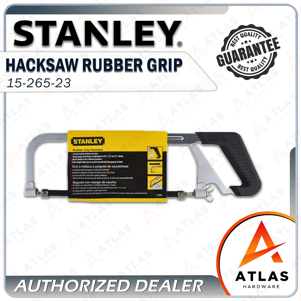 Stanley Rubber Grip Hacksaw Frame (15-265) | Shopee Philippines