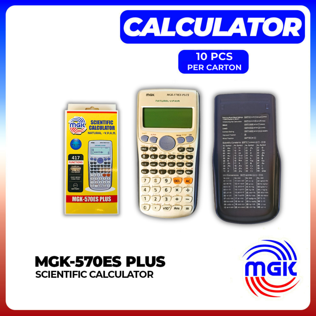 MGK 570ES Plus Scientific Calculator 10 pcs | Shopee Philippines