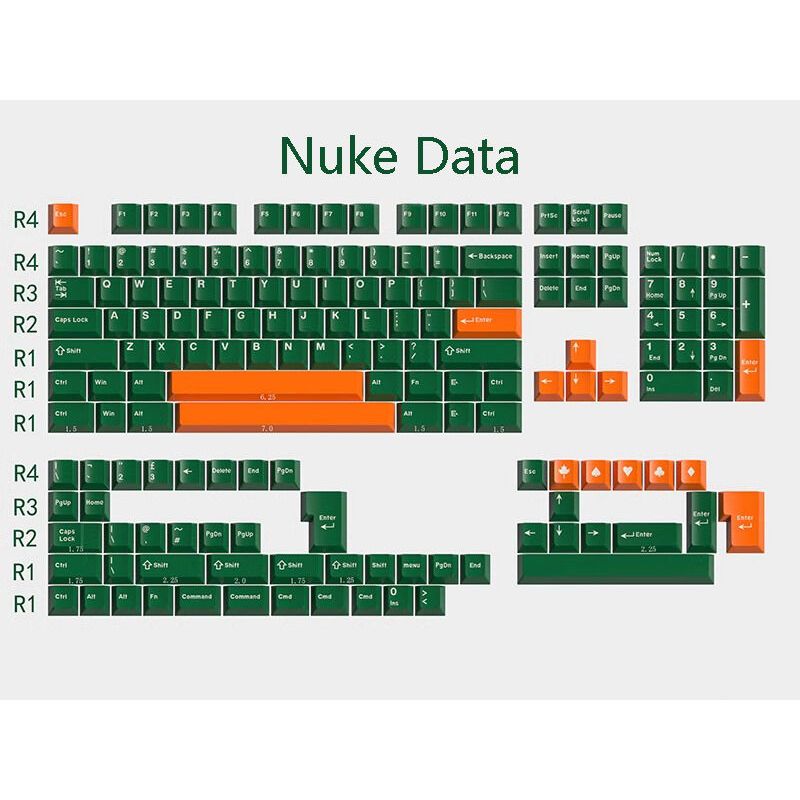 Nuke Data 163 Keys ABS Doubleshot Cherry Profile Keycaps Set for ...