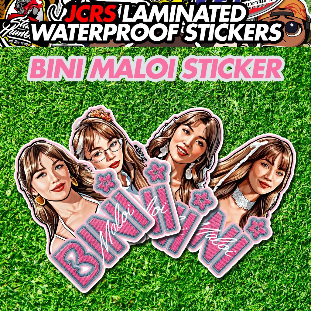 4PCS BINI MALOI STICKER WATERPROOF LAMINATED PANTROPIKO SERIES CUTOUT ...