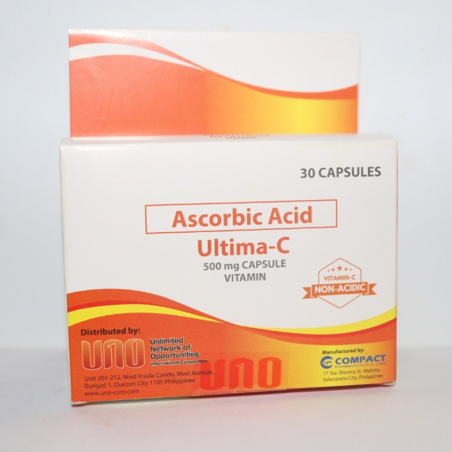 UNO ULTIMA C ASCORBIC ACID 30 Capsules (as Sodium Ascorbate Non Acidic ...