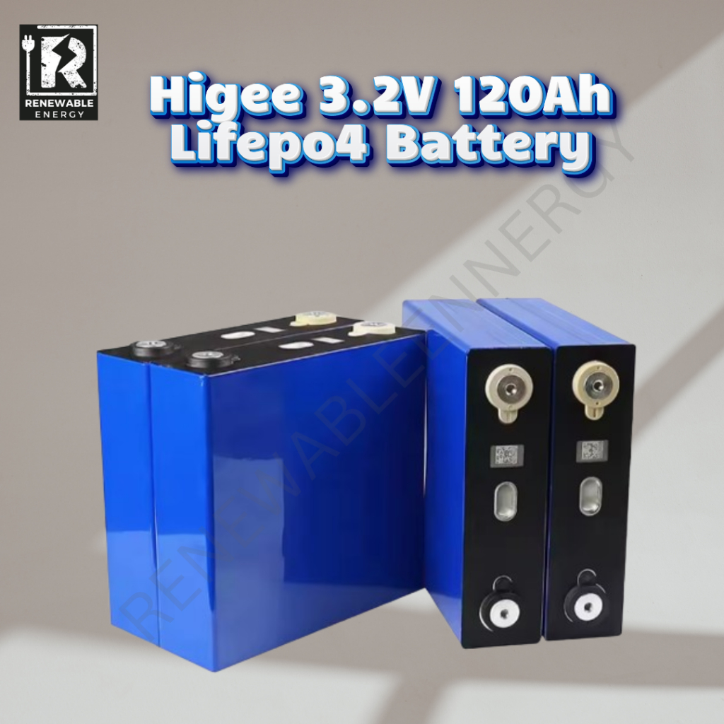 Higee lifepo4 3.2v 120ah Lifepo4 Battery Cell Prismatic Cell | Shopee ...
