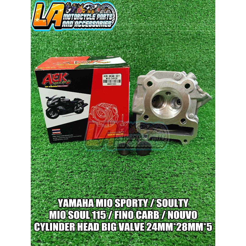 AEK CYLINDER HEAD BIG VALVE YAMAHA MIO SPORTY/SOULTY/FINO/MIO SOUL ...