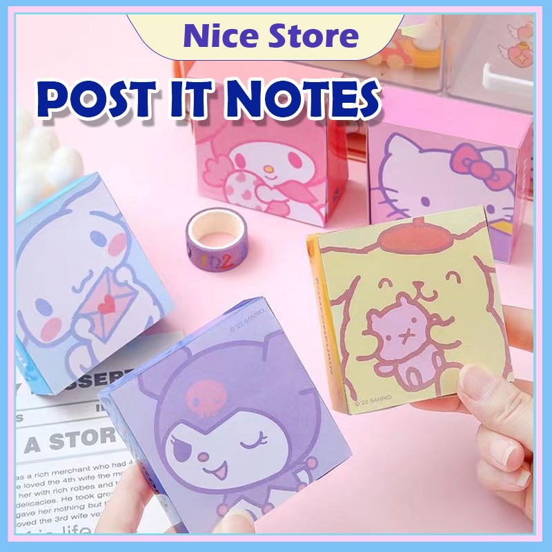 NICE 50Pcs Cute Cartoon Sticky Notes Ins Style Notepad Stickers ...