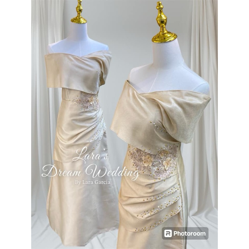 Off Shoulder Gazar Material Perfect for all FILIPINIANA Occasions ...