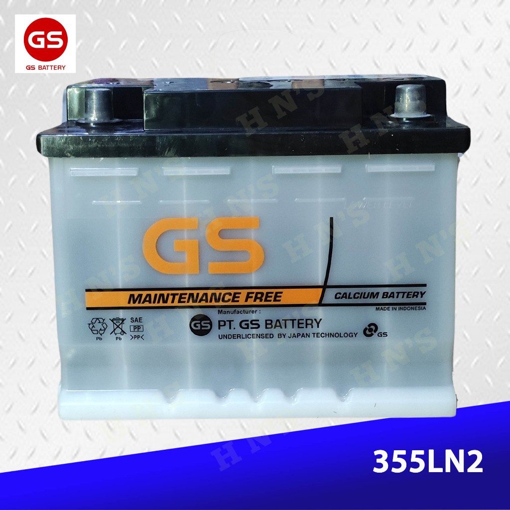 GS 355LN2 ( DIN 55 ) Maintenance Free Car Battery with 15 Months ...
