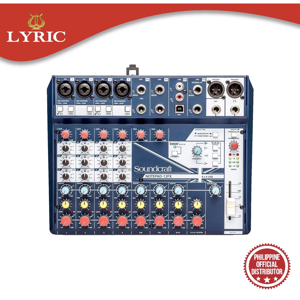 Soundcraft Notepad-12FX Mixer | Shopee Philippines