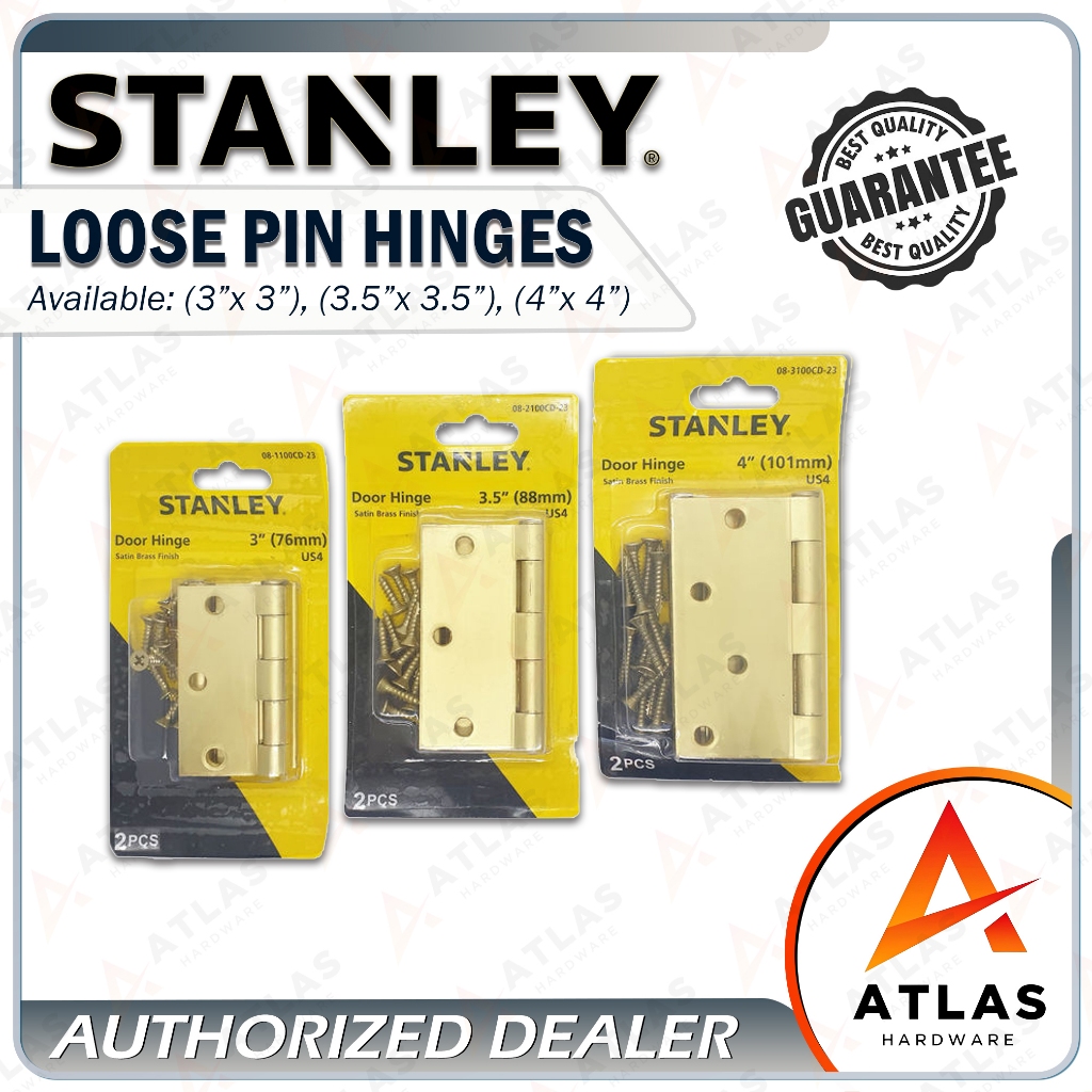 Stanley Loose Pin Door Hinges 3x3", 3.5x3.5", 4x4" | Shopee Philippines