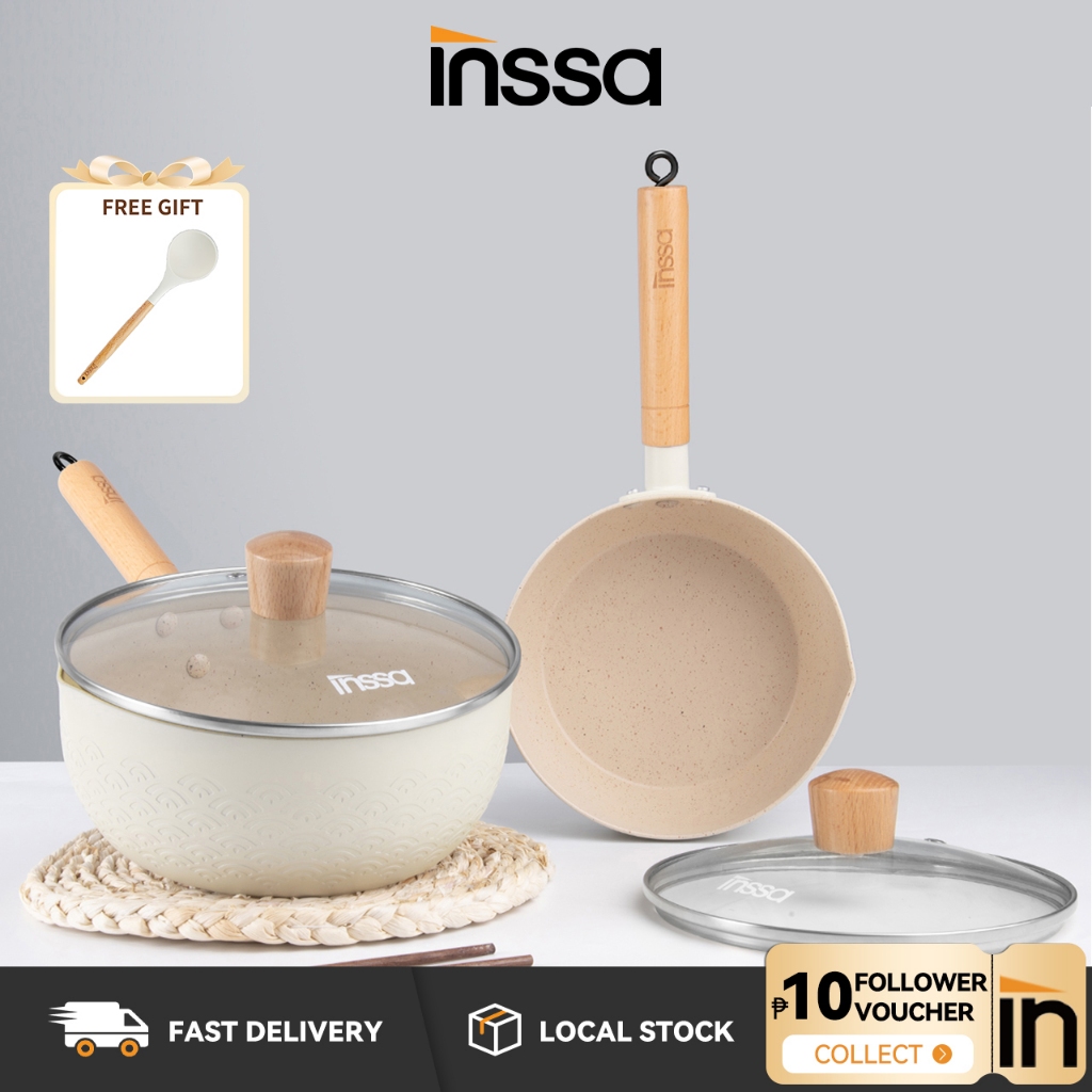 INSSA Saucepan Milk Pan Snow Pan Frying Pan Nonstick Aluminum 18cm/20cm ...