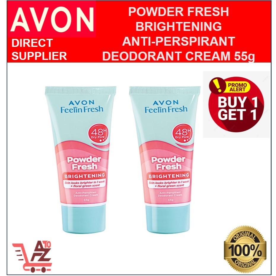 B1T1 AVON|Powder Fresh Brightening|Deodorant Cream 55g|A TO Z DIRECT ...