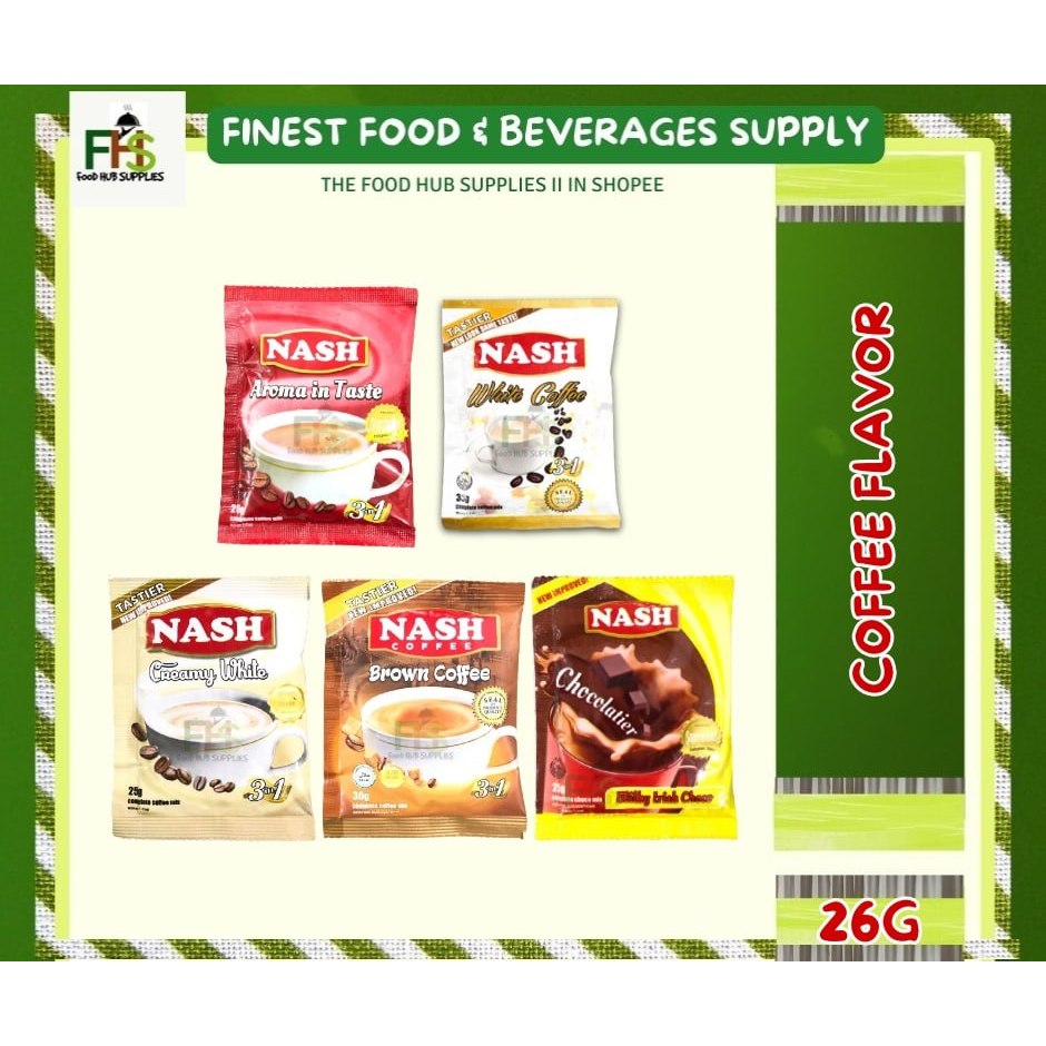Nash Coffee Flavored Powder 12's/26G | Shopee Philippines