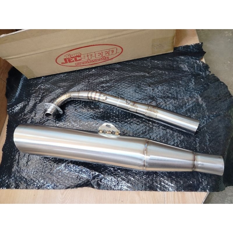 STAINLESS JEC SPEED PIPE BLANK PIPE NO LOGO SWIRL TYPE 63MM | Shopee ...