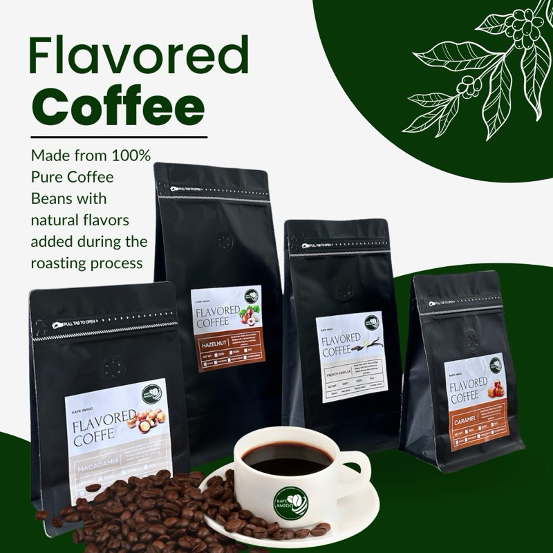 [Kape Amigo] Hazelnut Flavored Coffee Beans & Grounds [in Resealable ...