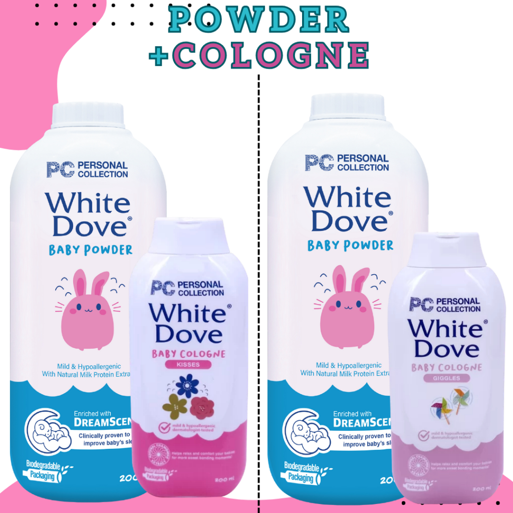 PC WHITE DREAM SCENTZ POWDER AND COLOGNE KISSES GIGGLES BUNDLE 2 IN 1 ...