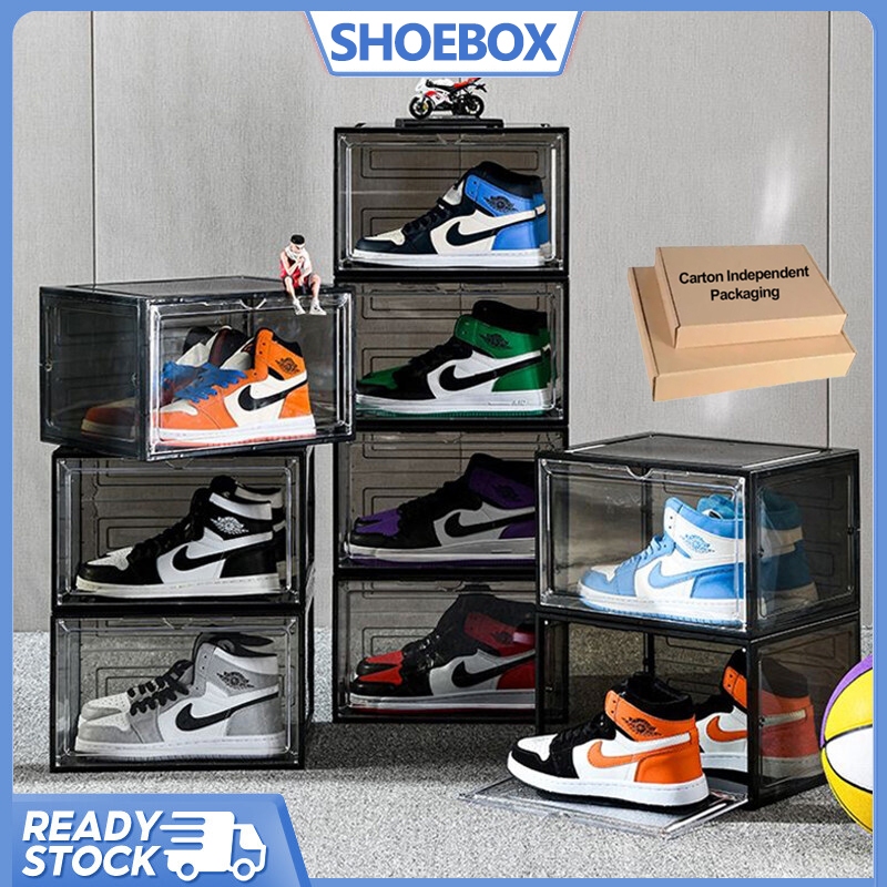 Bren Large Size Hard Plastic Shoe Box Acrylic Shoe Box Clear Foldable ...