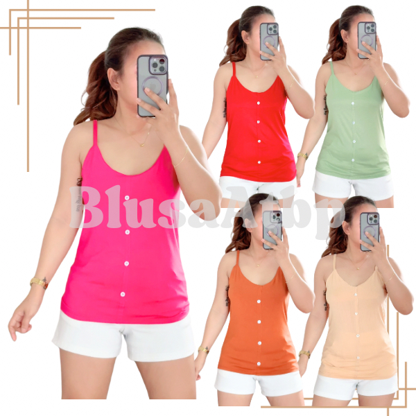 BLUSA Spag Buttons Basic Sexy Top Basic Daily Wear Pambahay Pangalis ...