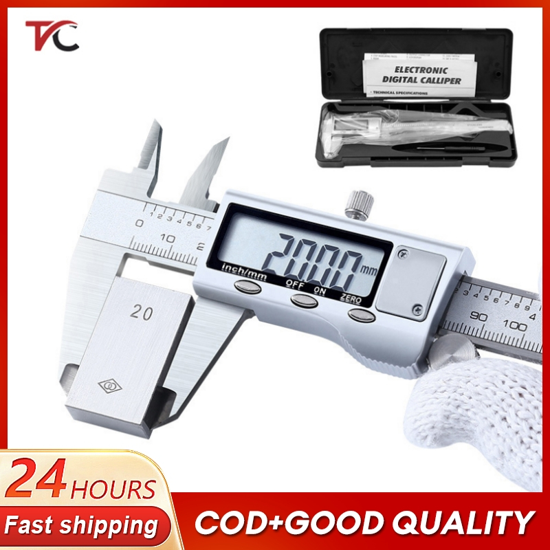 Digital Vernier Caliper 6 Inch 150mm Stainless Steel Electronic Metal ...