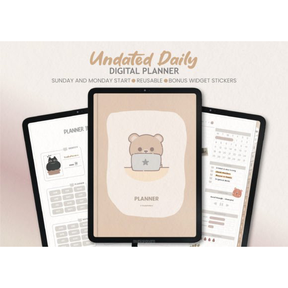 Digital Planner, Undated Daily Digital Planner for iPad & Android ...