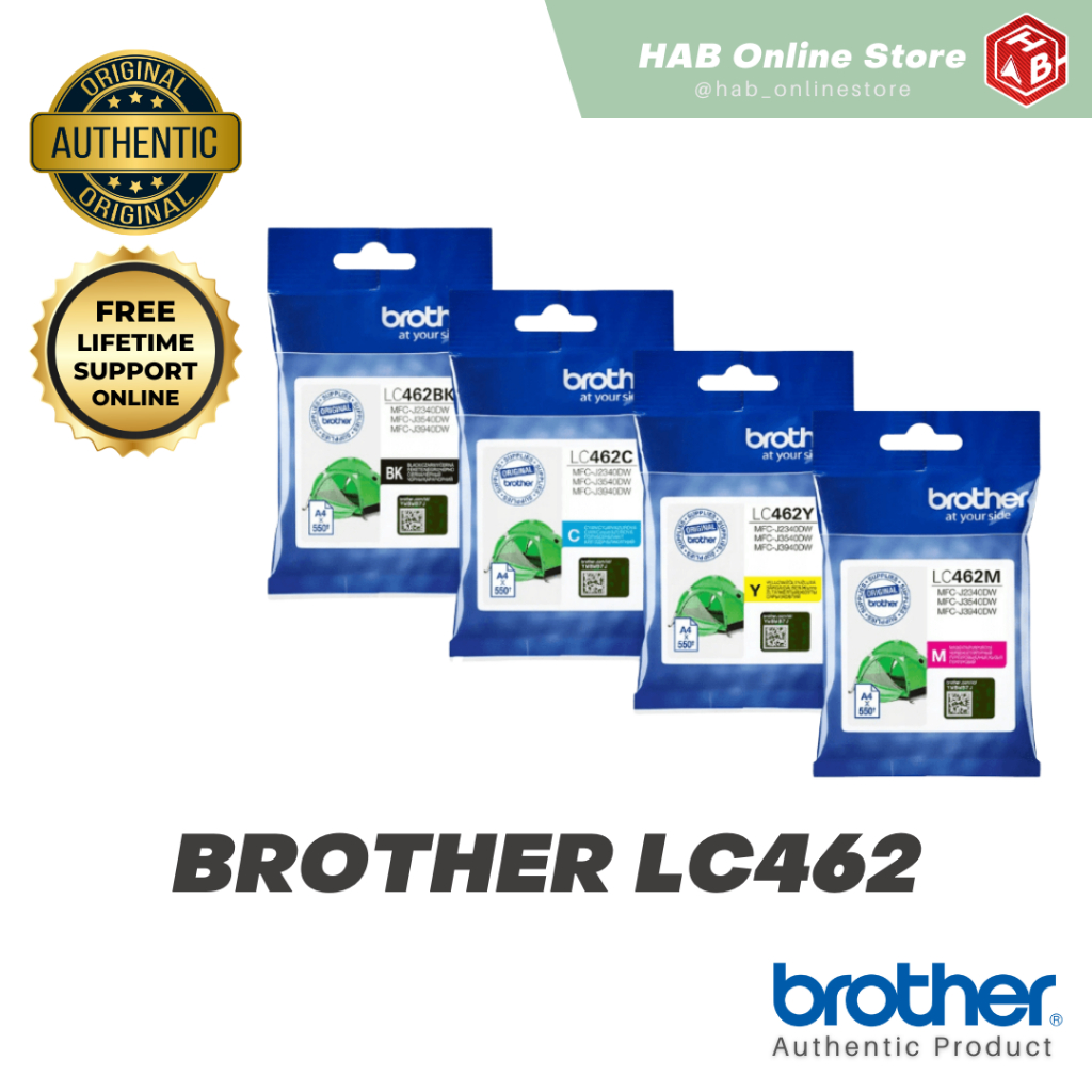 Original/Genuine Brand New Brother LC462 Ink Cartridge InkBenefit Set ...