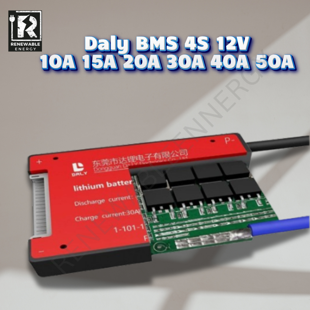 DALY 4s 12v 10A 15A 20A 30A 40A 50A BMS compatible w/ 32650 3.2v solar battery Wide Application ...