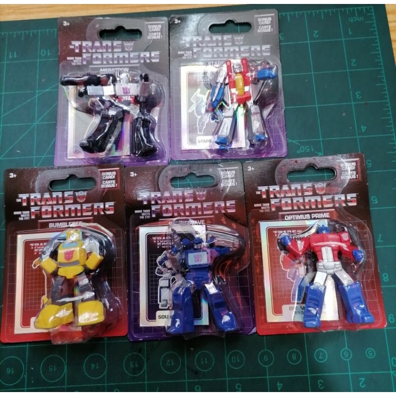 Just Play Transformers Mini Figures with Bonus Cards Set Sale of 5 ...