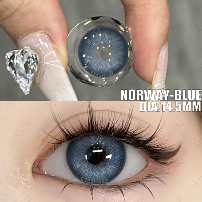 (COD)GEM color normal contact lens, Korean style cute gray blue ...