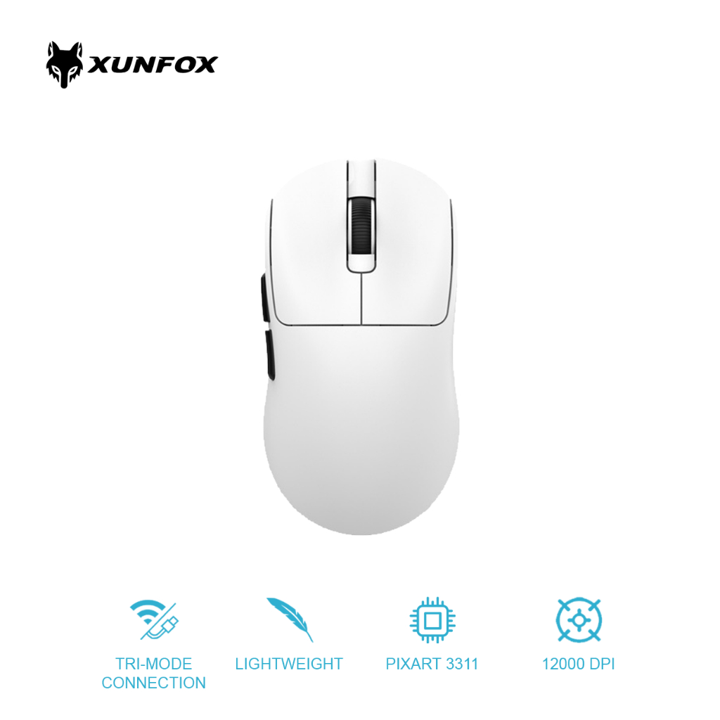 Xunfox H8 Tri-mode 12000 DPI 2.4G Wireless Wired Marco Definition ...