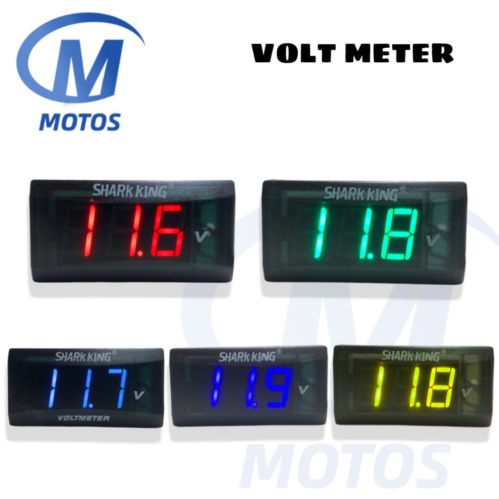 MOTOSPH MOTORCYCLE DIGITAL VOLT METER 12V WATERPROOF BATTERY VOLTMETER ...