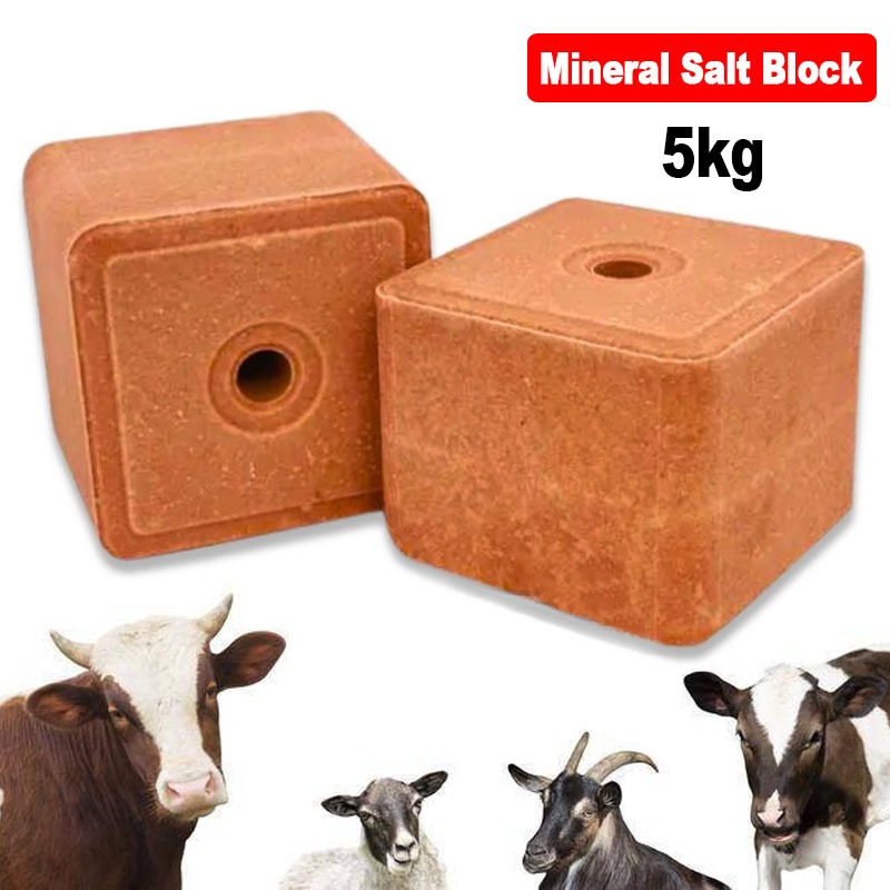 5Kg Himalayan Compressed Mineral Salt Block for Ruminants Cow Goat ...