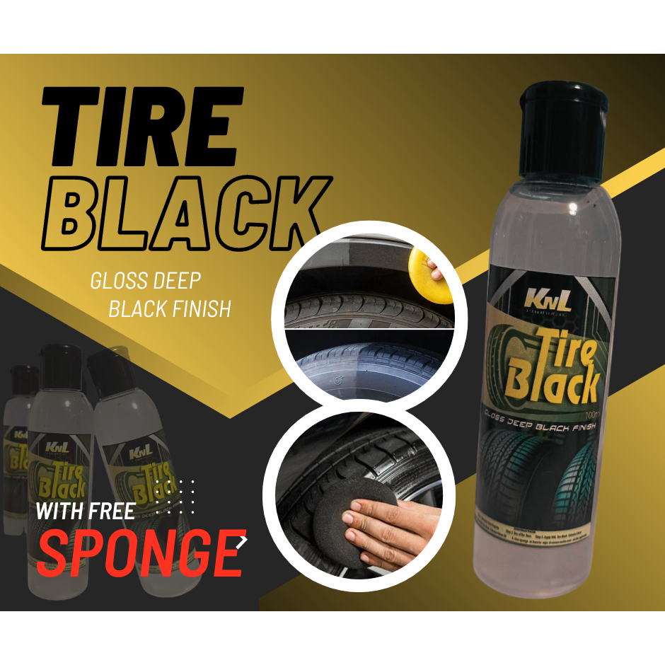 Premium Tire Black Gel Type for cars and motorcycle tires ang plastic ...